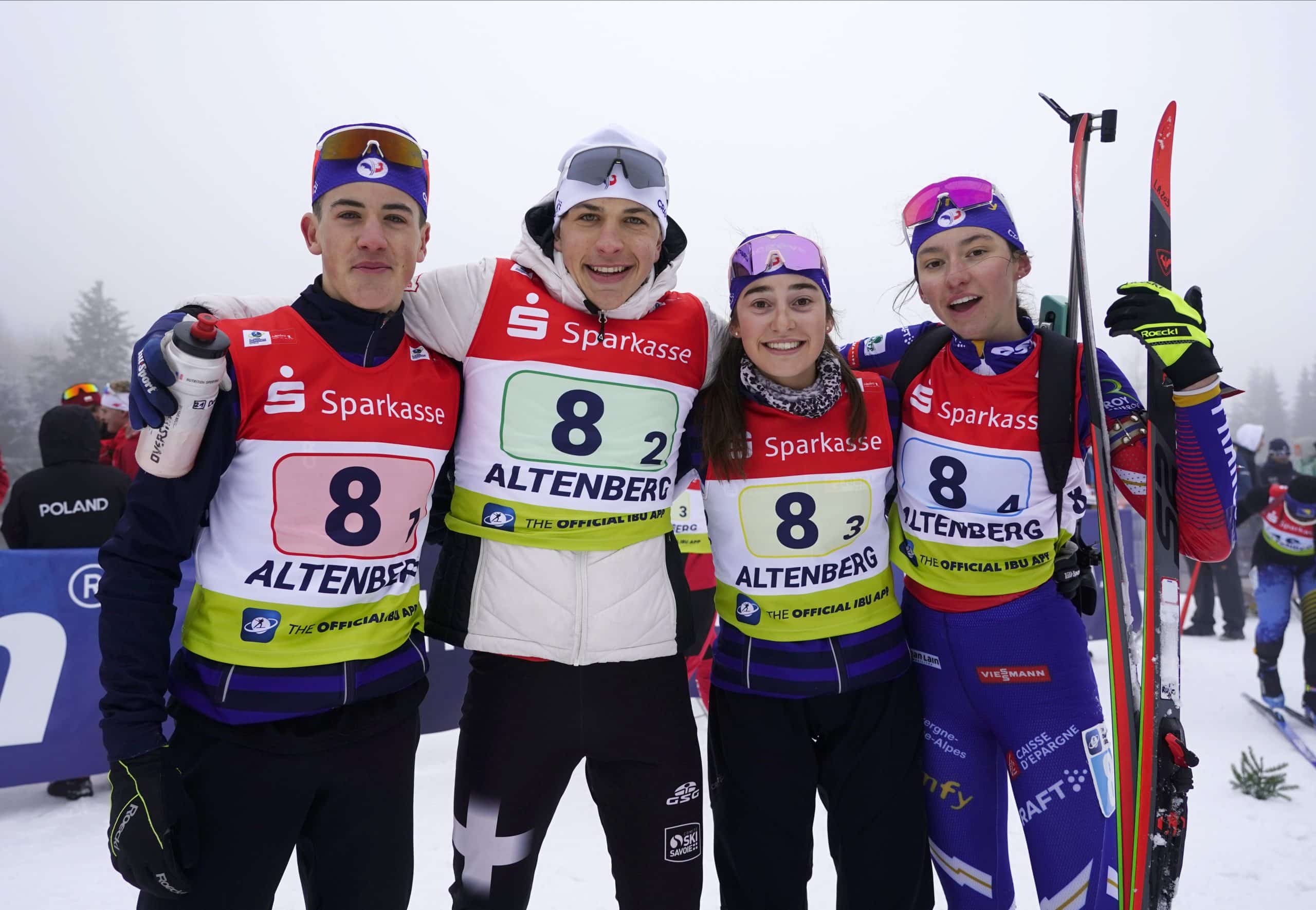 Altenberg - Les Bleus médaillés d'argent sur le relais mixte - Biathlon ...
